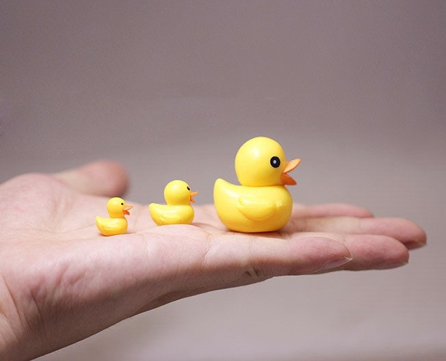Miniature Cartoon Duck Miniature Animal Dollhouse Miniatures - Etsy