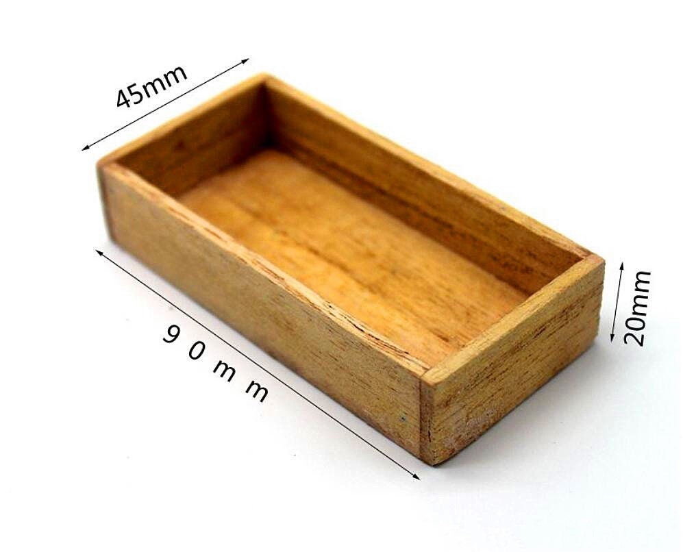 Miniature Storage Wood Box Miniature Food Dollhouse Miniatures | Etsy