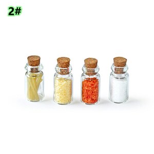 Miniature Food Condiment Bottles(4pcs) Miniatures BJD Doll Decoration ...
