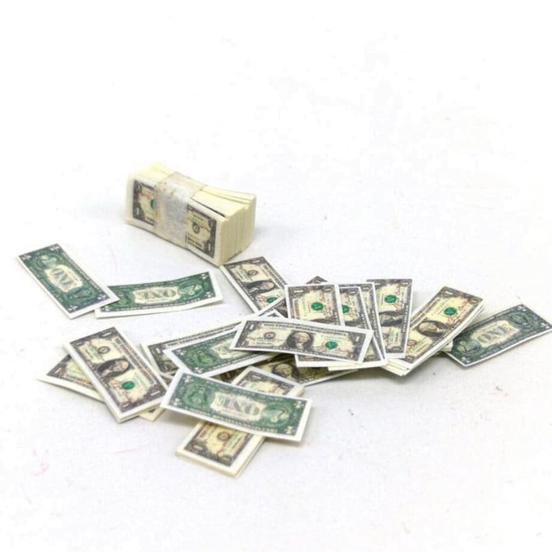 Miniature Money Miniature Dollars Dollhouse Miniatures Diorama ...