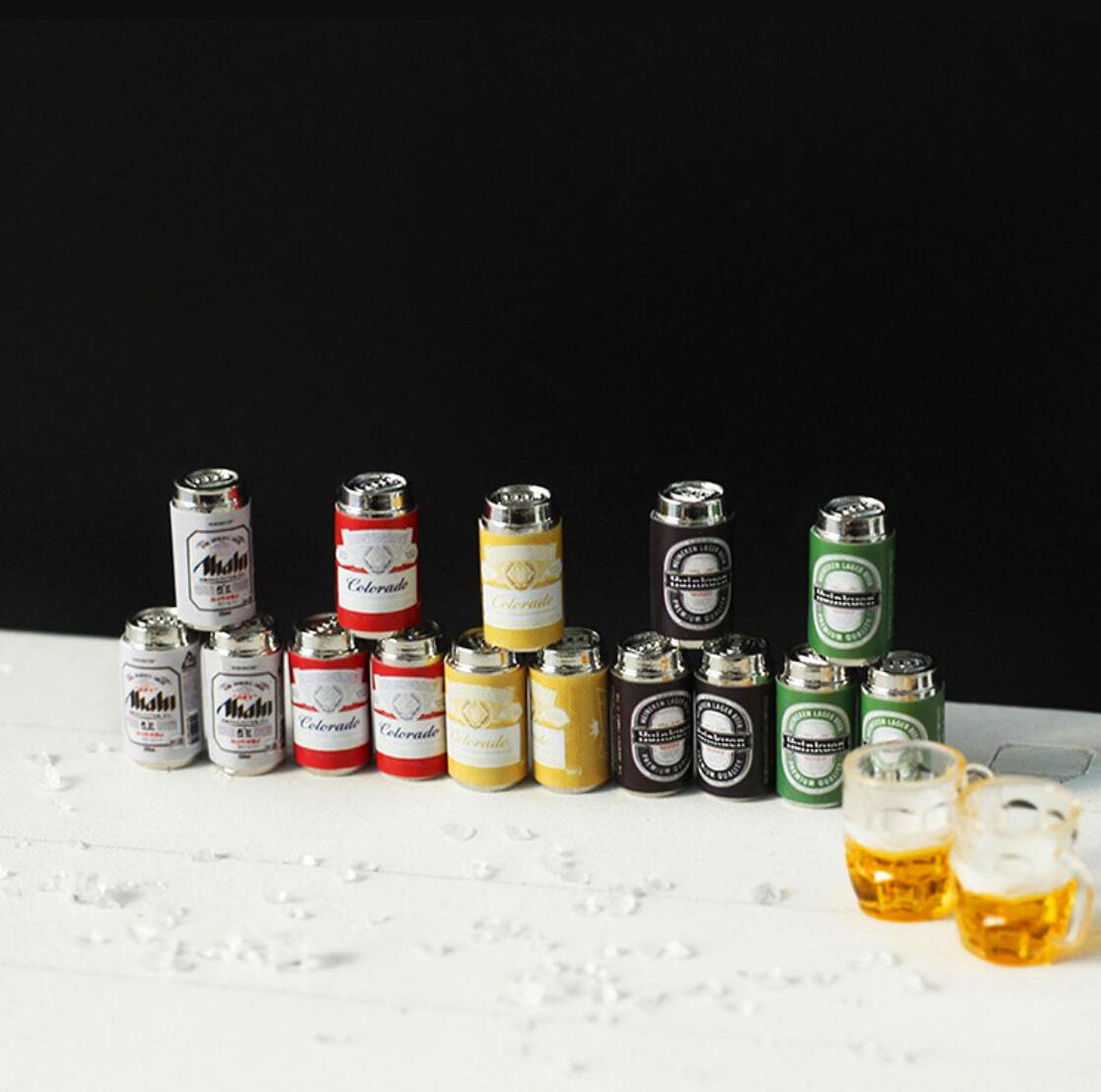 Miniature Beer(6pcs) Miniatures Food Miniature Wine Dollhouse ...