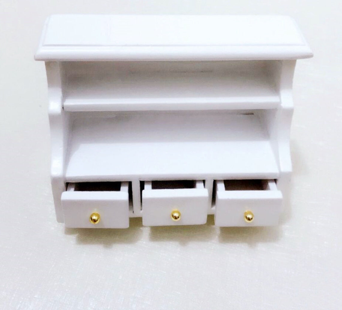 Miniature White Cabinet Miniature Furniture Miniatures - Etsy