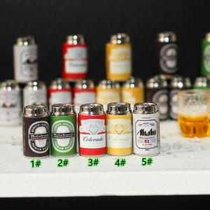 Miniature Beer(6pcs) Miniatures Food Miniature Wine Dollhouse ...