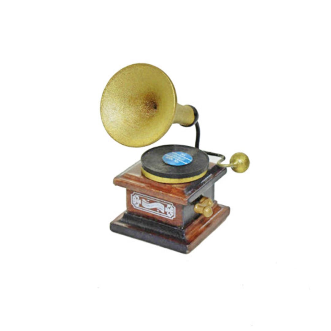 Miniature Retro Phonograph Dollhouse Miniatures Dolls House Decor ...