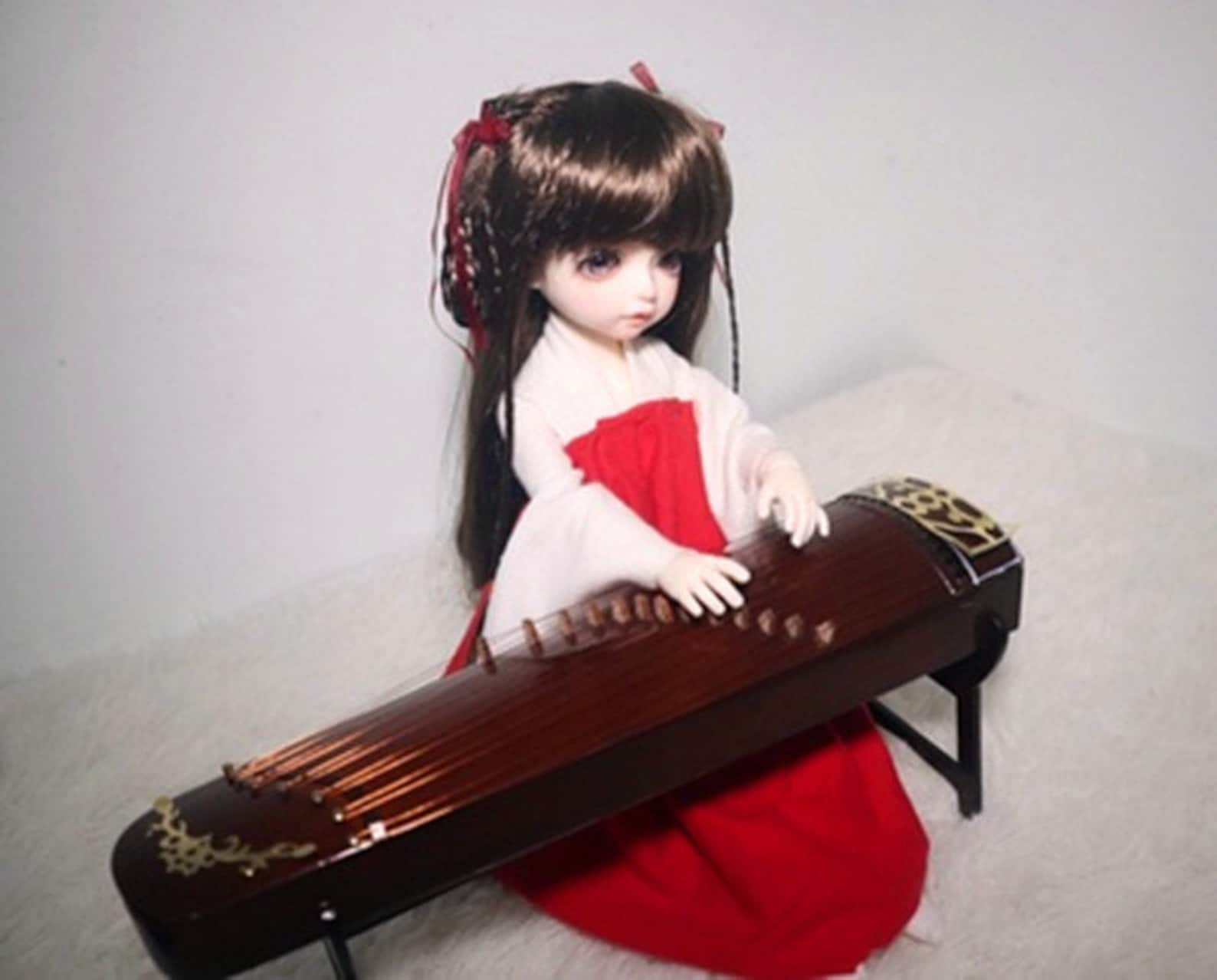 Miniature Chinese Zither Model Musical Instrument BJD - Etsy