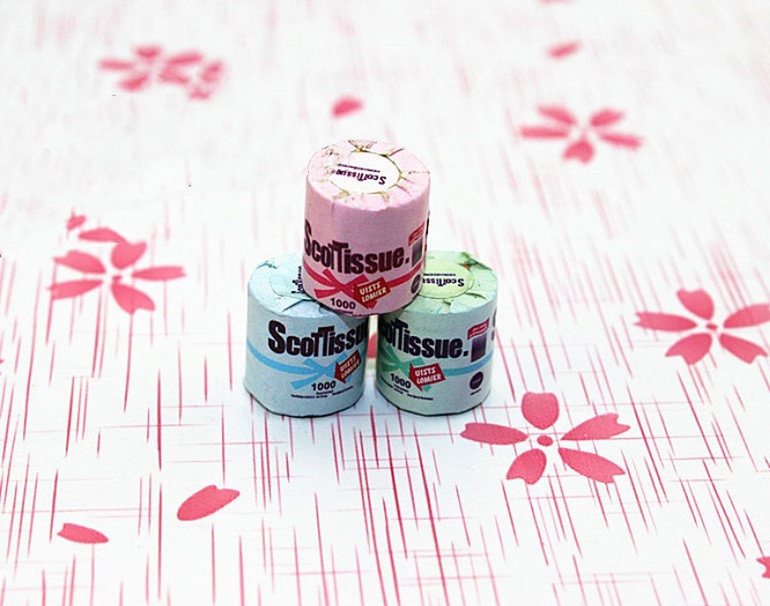 Miniature Toilet Paper(3pcs) Dollhouse Miniatures Dollhouse Decoration ...