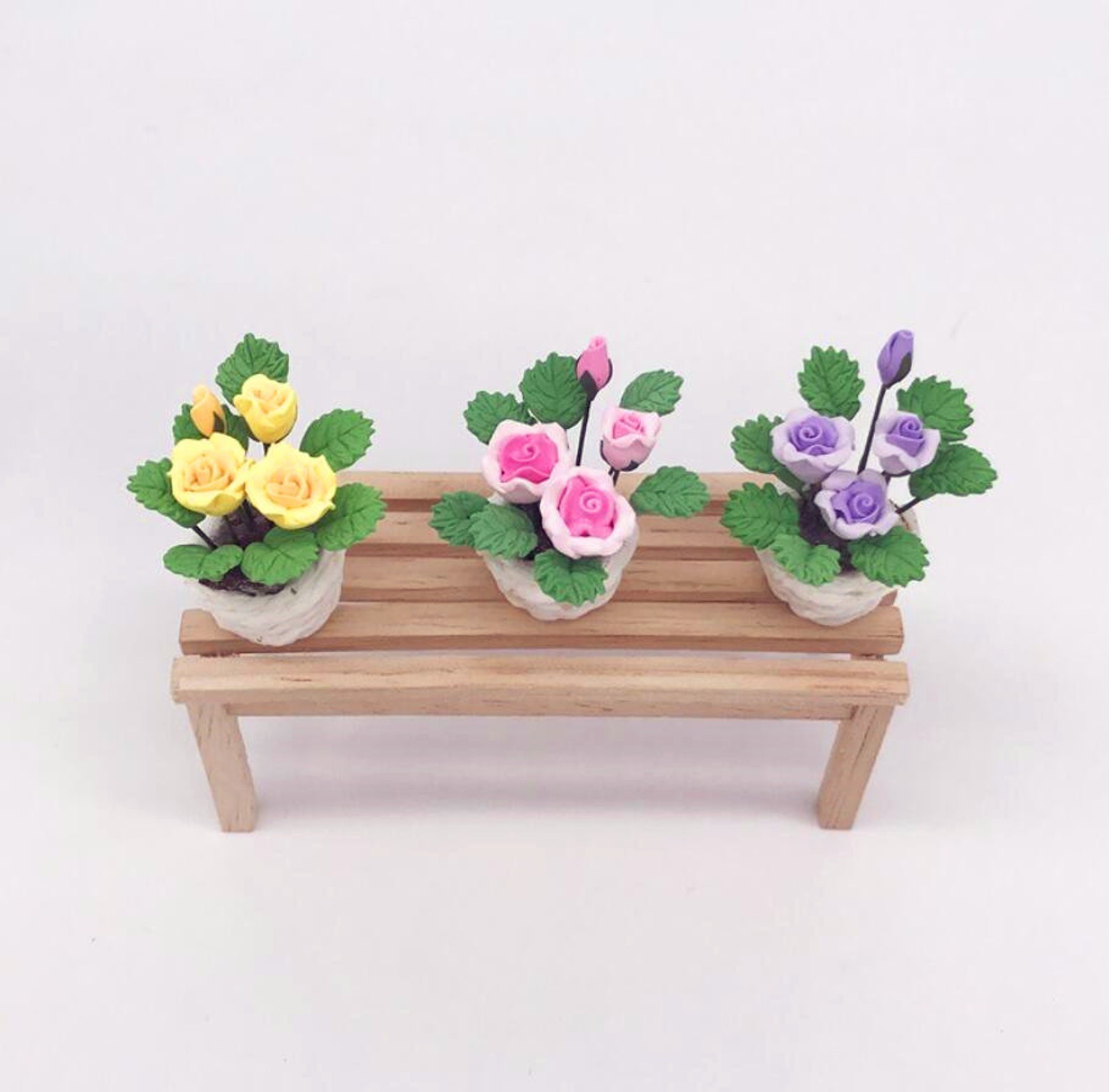 Miniature Rose Flowers Miniatures Flowers Model Dollhouse - Etsy