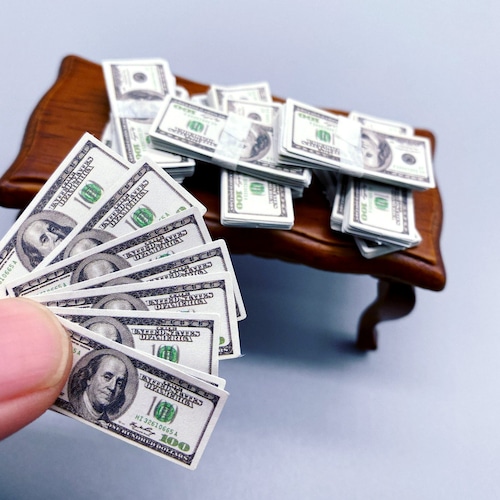 Miniature Money Miniature Dollars Dollhouse Miniatures - Etsy