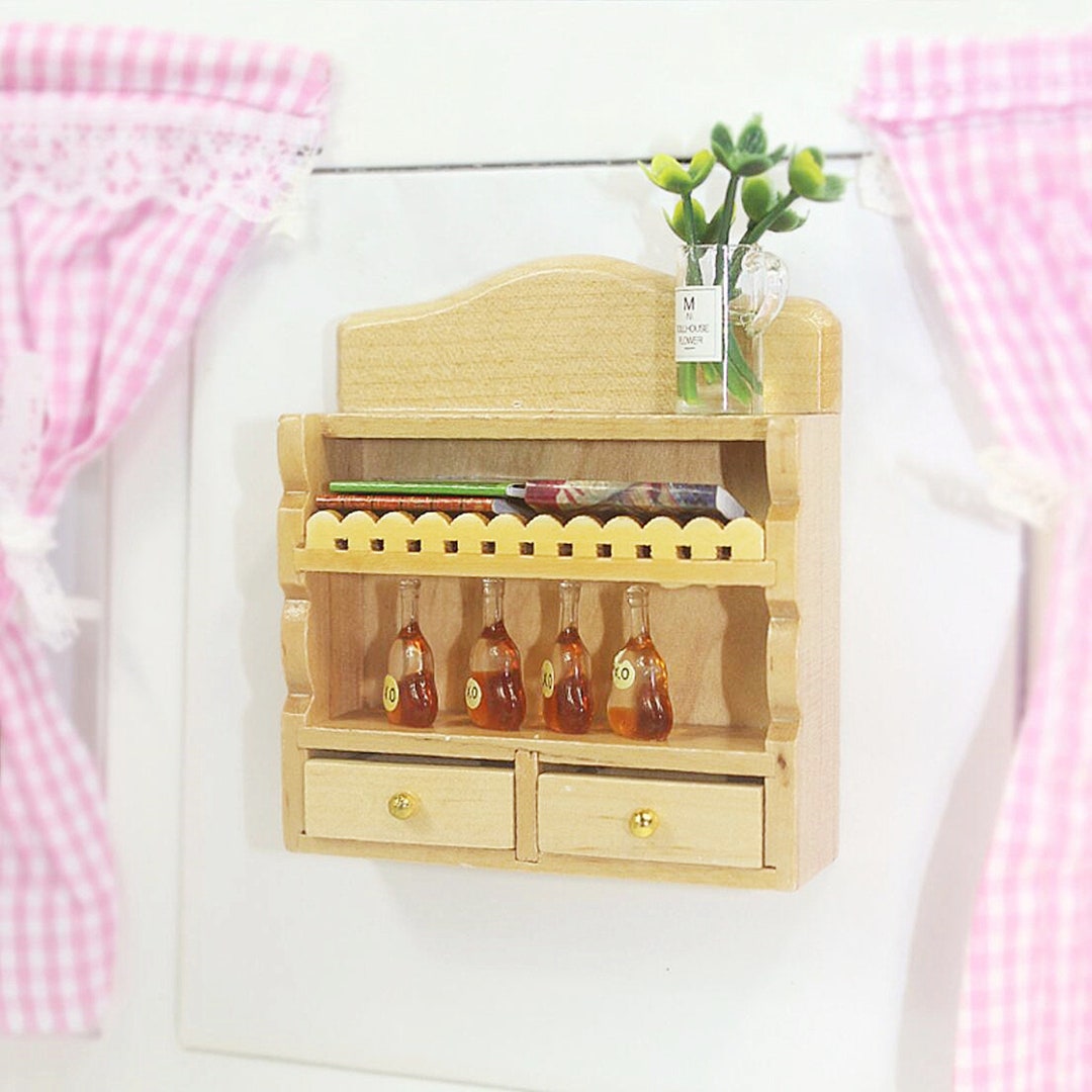 Miniature Storage Wall Cabinet Miniature Furniture Dollhouse Miniatures ...