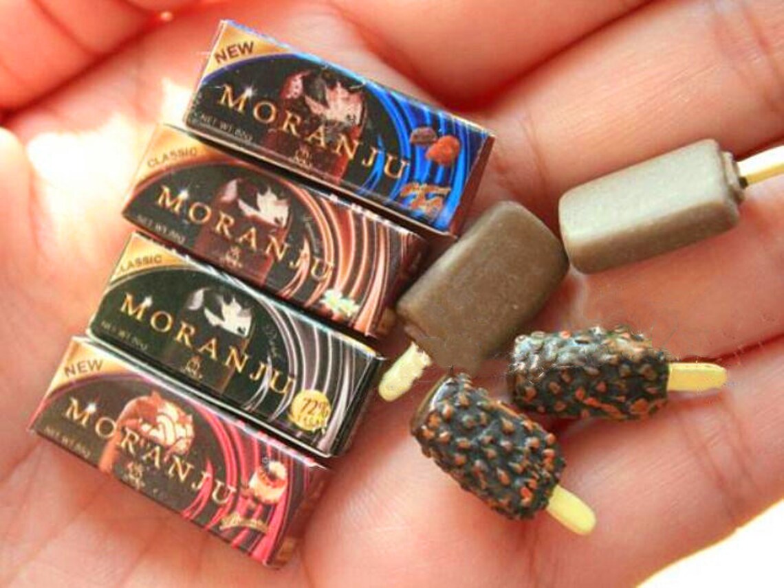 Miniature Ice Cream(4pcs) Miniature Food Miniatures Dollhouse ...