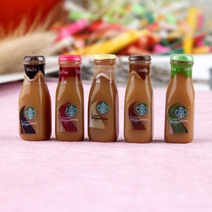 Miniature Coffee Bottles 5pcs Miniature Drinks Dollhouse Miniatures ...