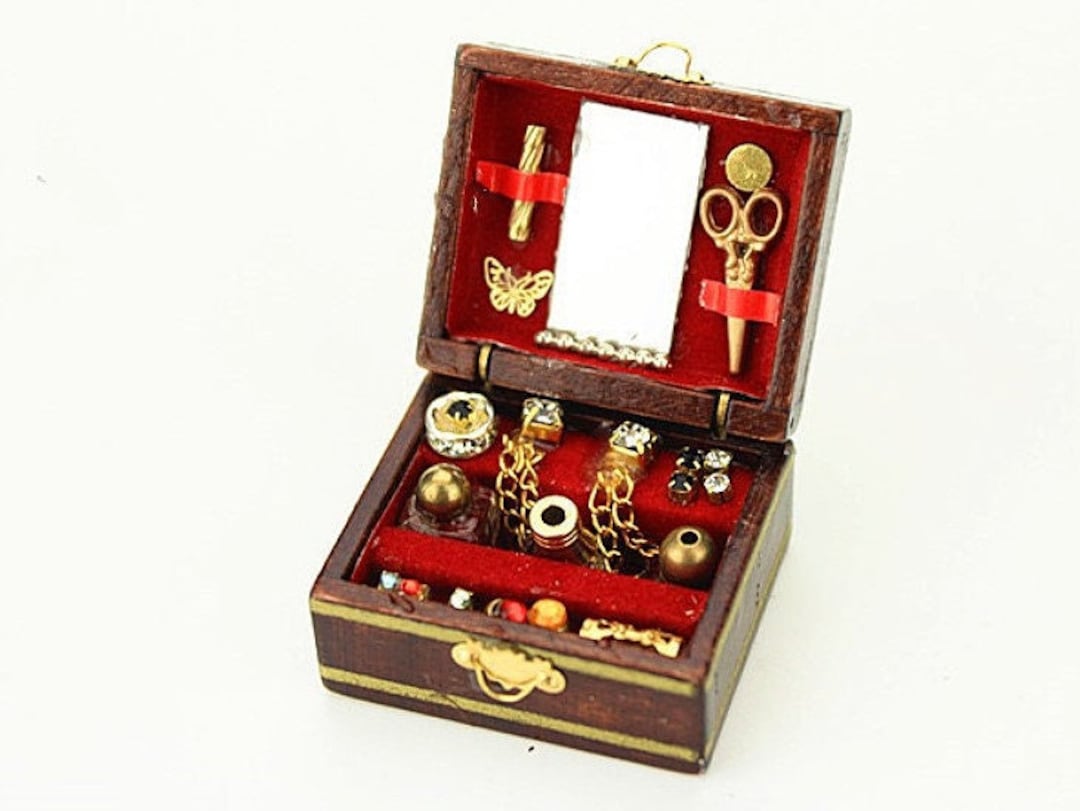 Miniature Jewelry Box Dollhouse Miniatures Diorama Miniatures Decor ...