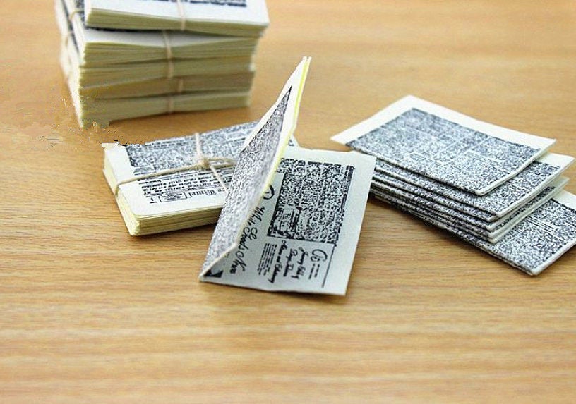 Miniature Newspapers Miniatures Dollhouse Miniatures Dollhouse - Etsy