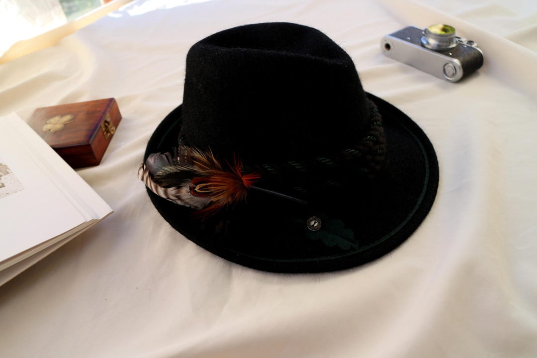 Vintage Austrian Alpine Hat Huthaus Hintner Wels-linz Traditional ...