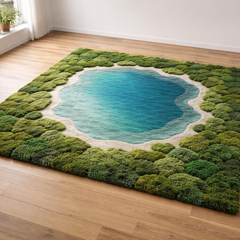 Moss Rugs With Lake - Etsy