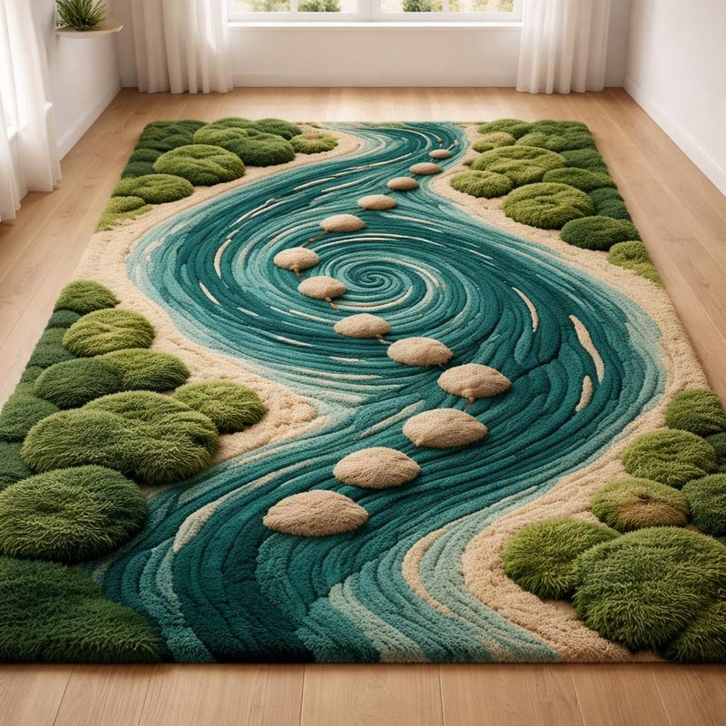 River Rug - Etsy