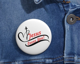 Jesus Loves You Buttons - Etsy