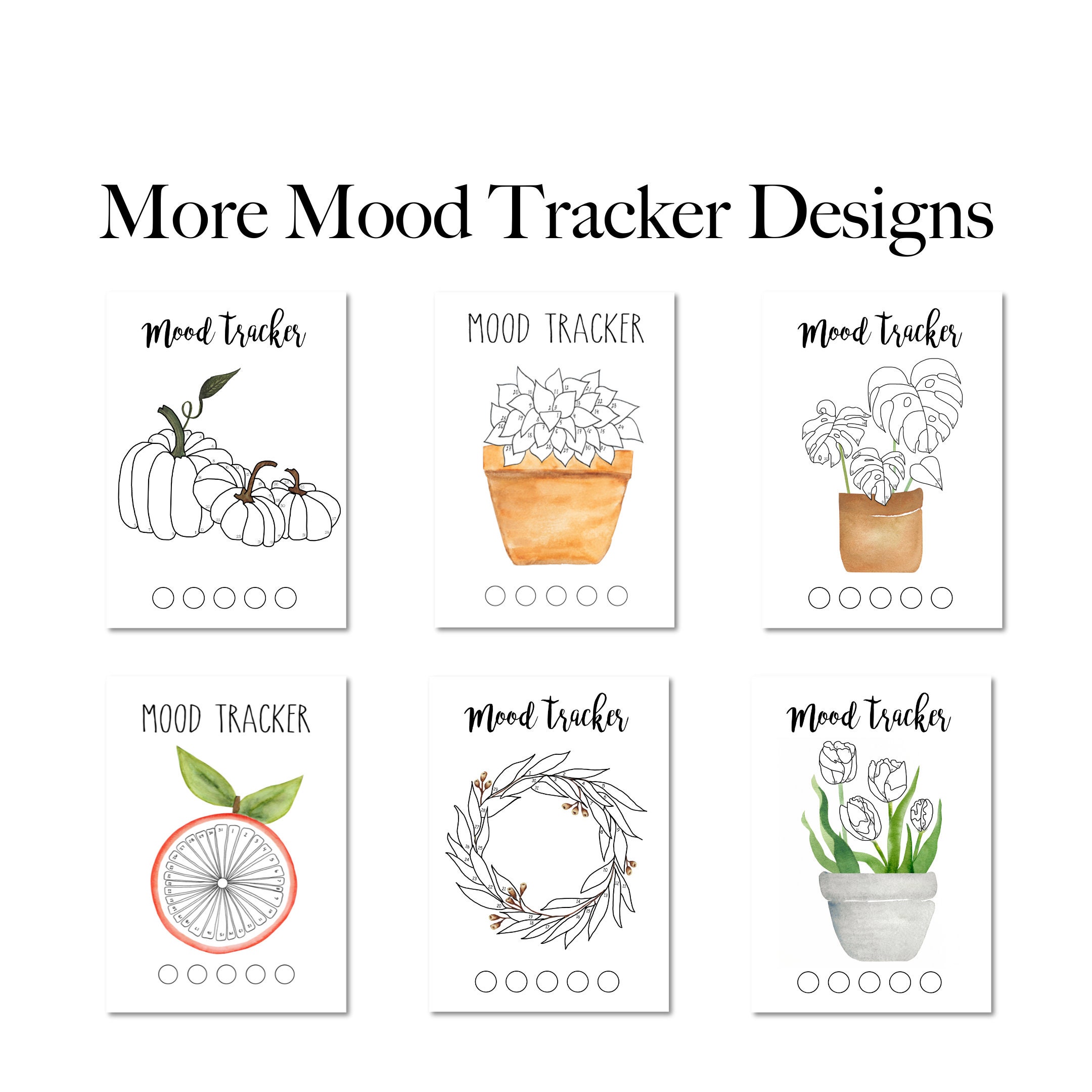 Mood Tracker Cherry Blossom Printable Mood Tracker Cherry Blossom Mood ...