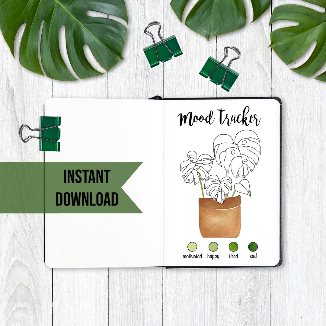 Mood Tracker Monstera Plant Mood Tracker Printable Mood Tracker ...
