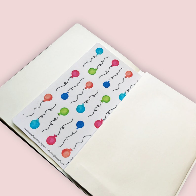 Balloon Planner Stickers Printable Celebration Balloon Bullet Journal ...