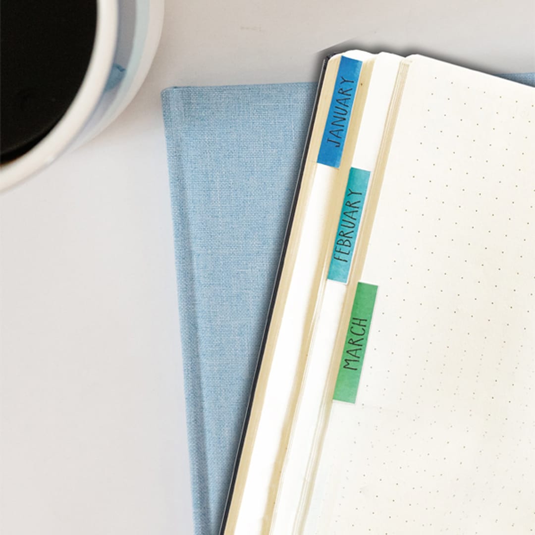 Monthly Planner Tabs Flush Mount Monthly Bullet Journal Tabs Low ...