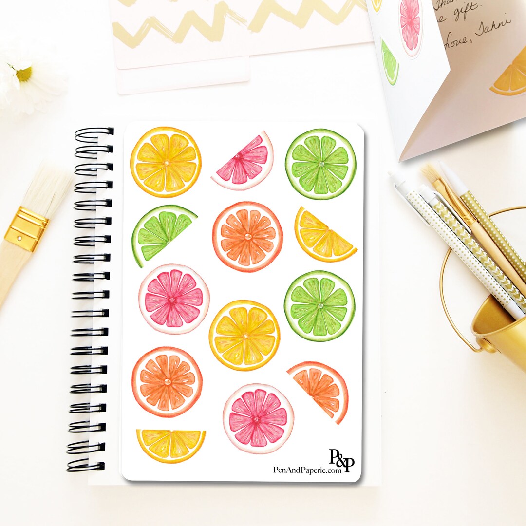 Citrus Stickers Party Decor Citrus Planner Stickers Orange Stickers ...