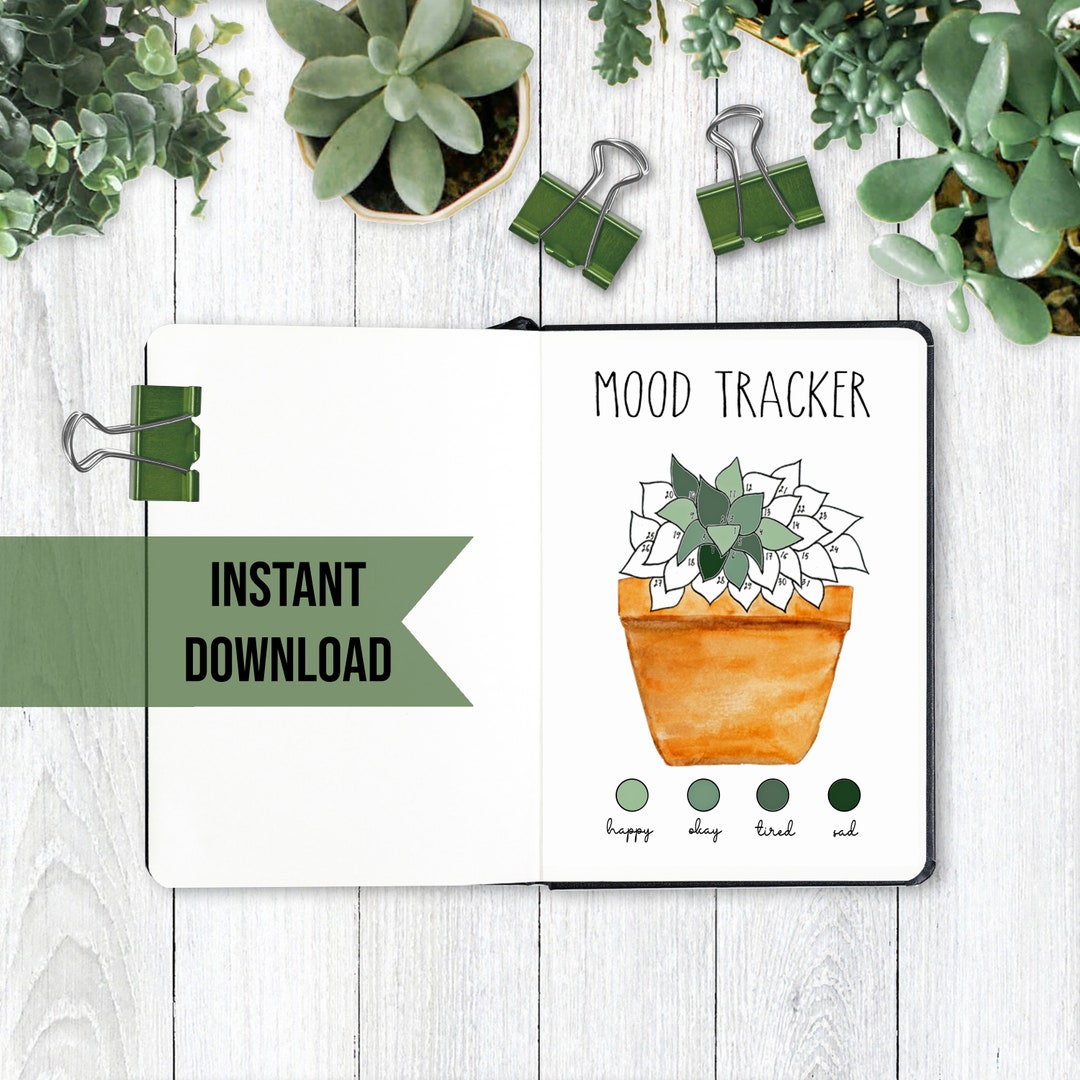Mood Tracker Succulent Mood Tracker Printable Mood Tracker Cactus ...
