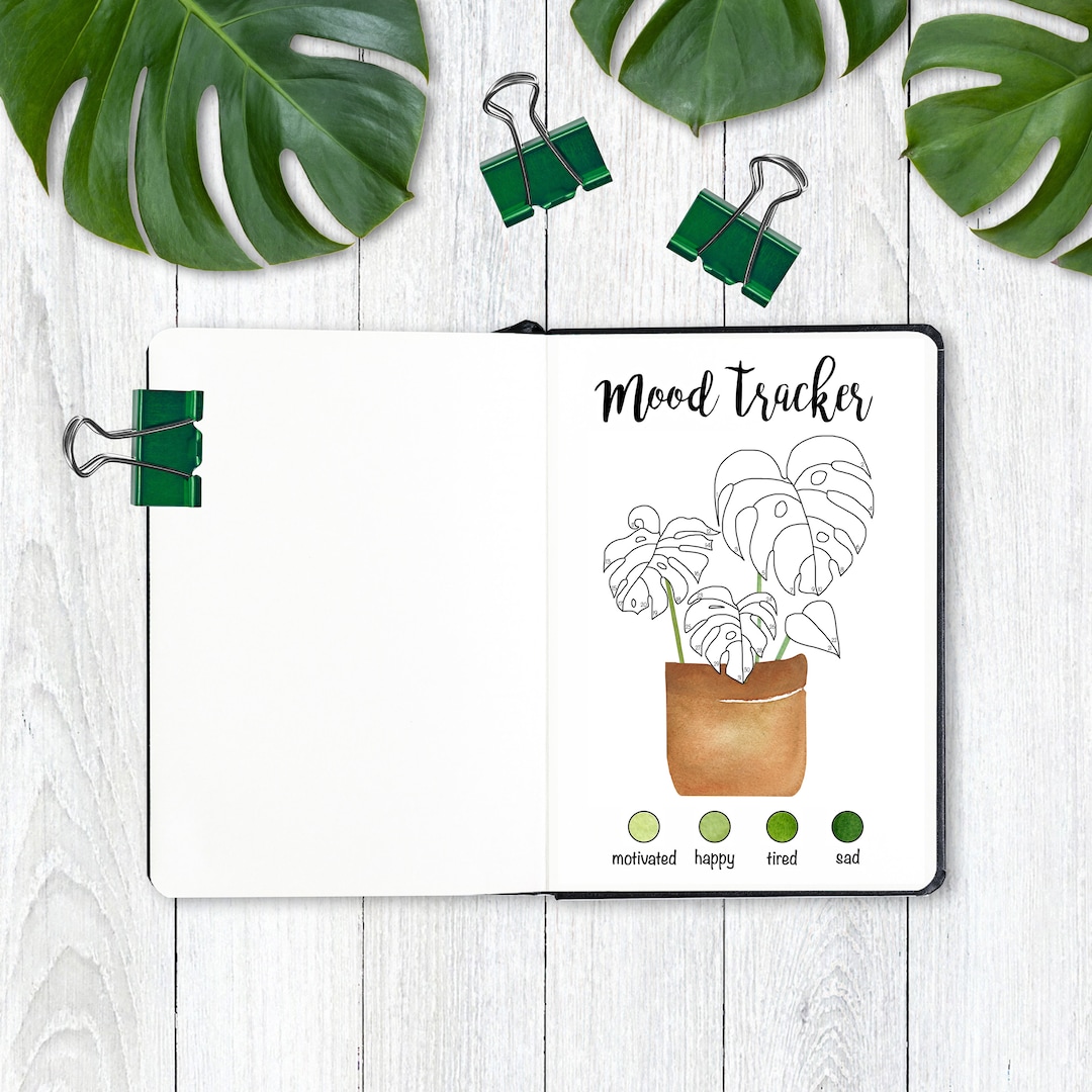 Mood Tracker Monstera Mood Tracker Plant Mood Tracker Boho Mood Tracker ...