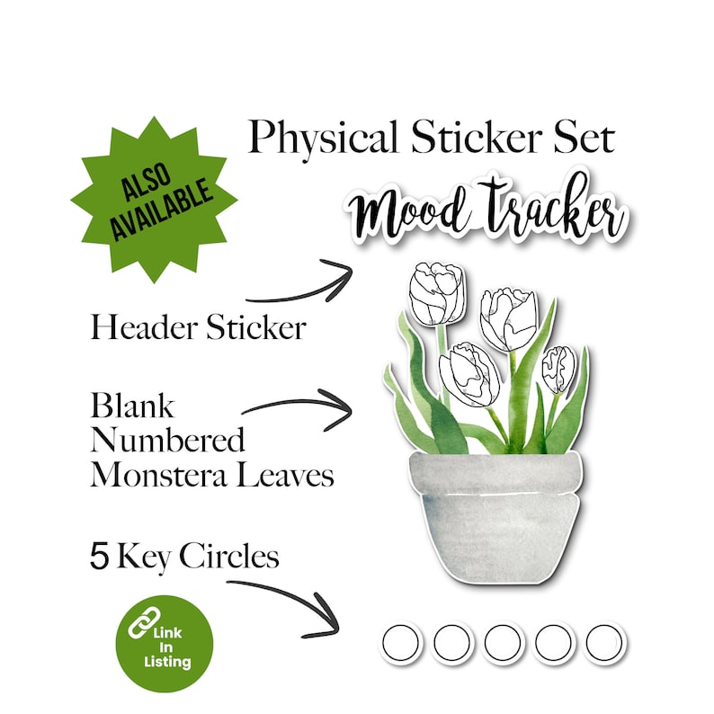Mood Tracker Tulip Mood Tracker Printable Mood Tracker Tulip Spring ...