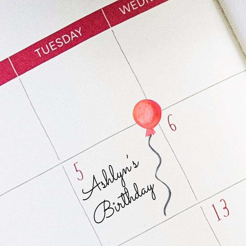 Balloon Planner Stickers Printable Celebration Balloon Bullet Journal ...