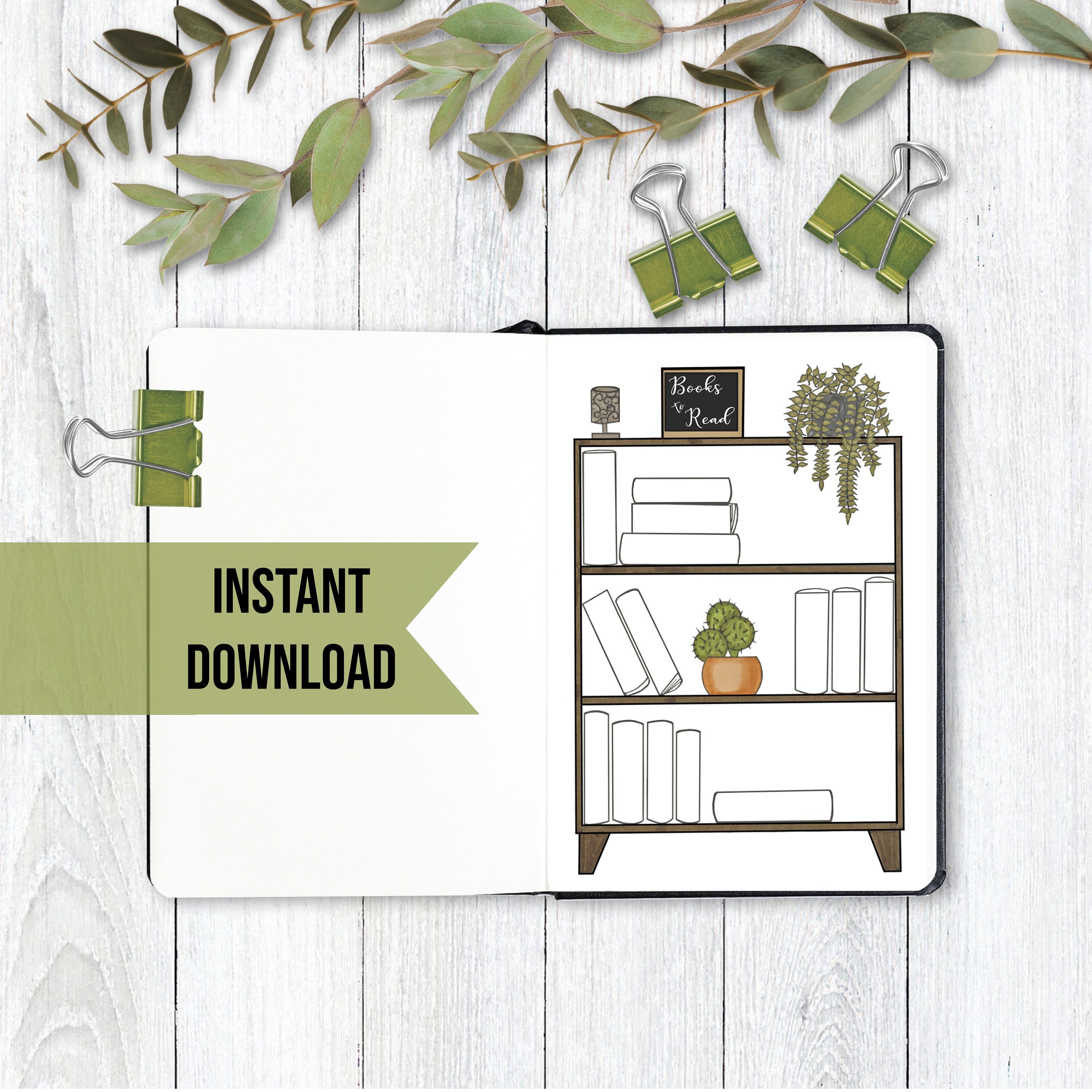 Bookshelf Reading List Tracker Printable Planner Book List - Etsy