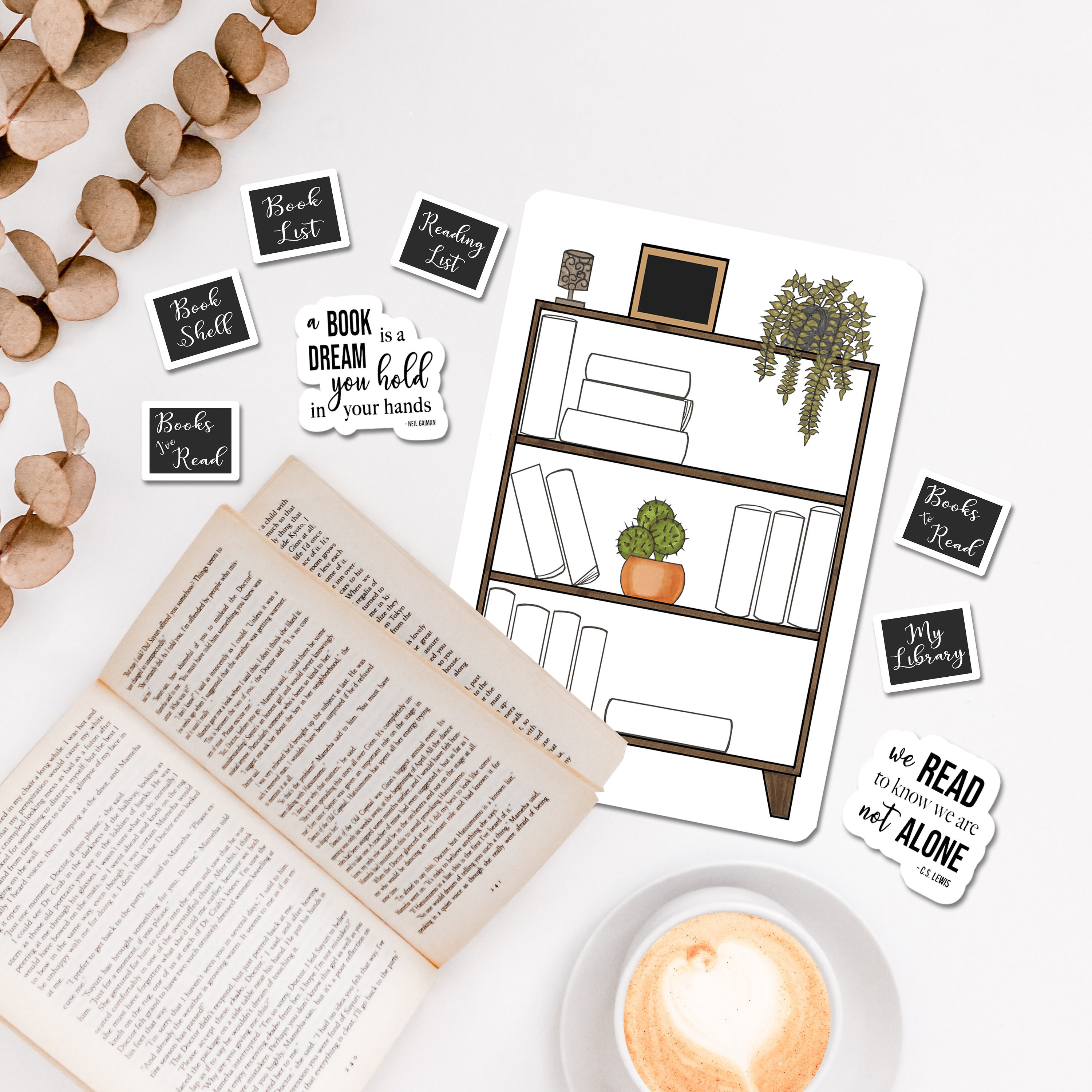 Bookshelf Reading List Tracker Printable Planner Book List Tracker ...