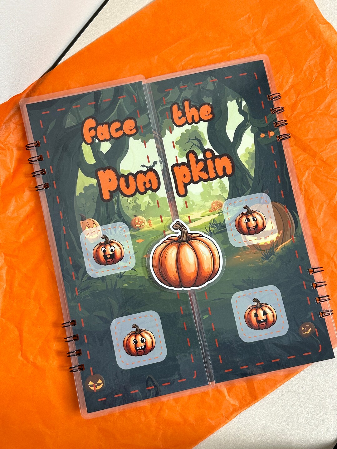 Face the Pumpkin Velcro Game - Etsy