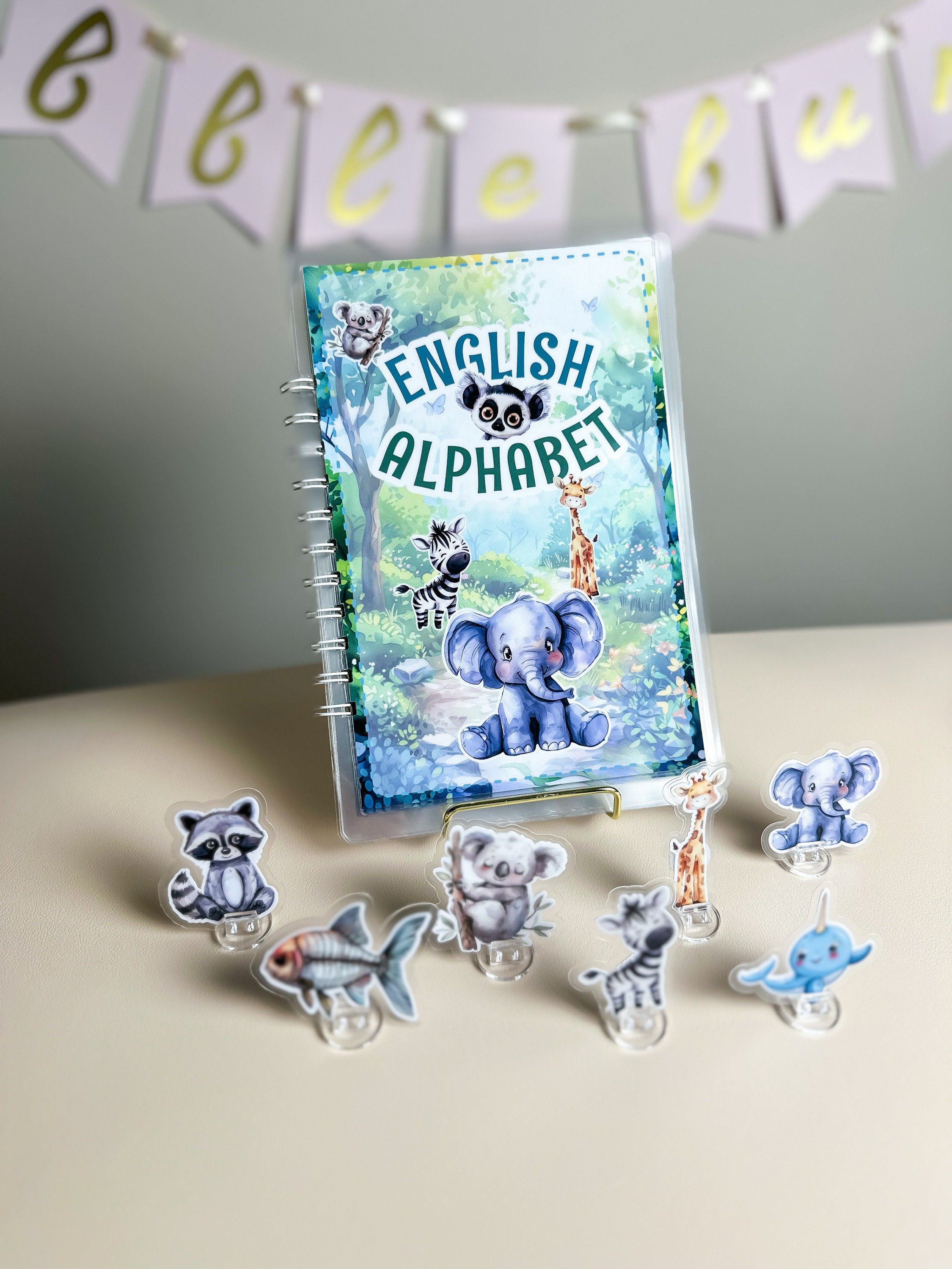 English Alphabet. Cute Animals. Velcro Alphabet. - Etsy