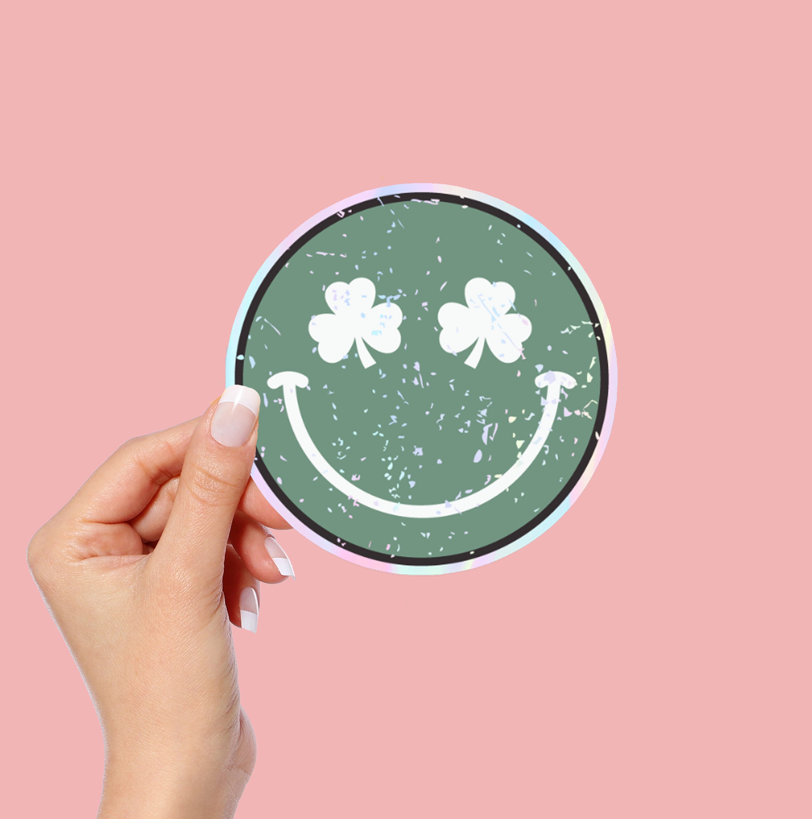Smiling Clover, Irish Sticker, Graphic Sticker, Ireland Sticker ...