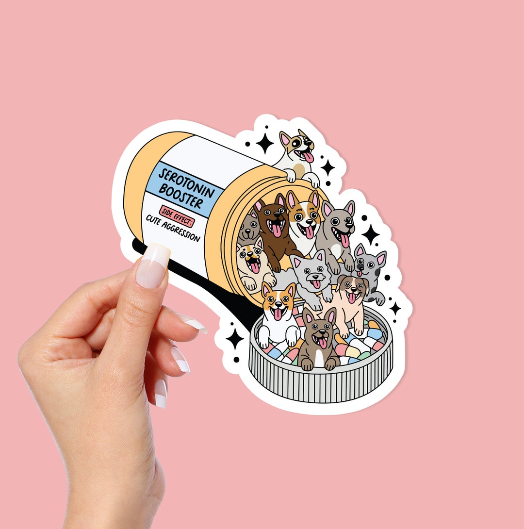 Serotonin Booster Sticker, Graphic, Fur Lover Sticker, Fur Mama, Puppy ...