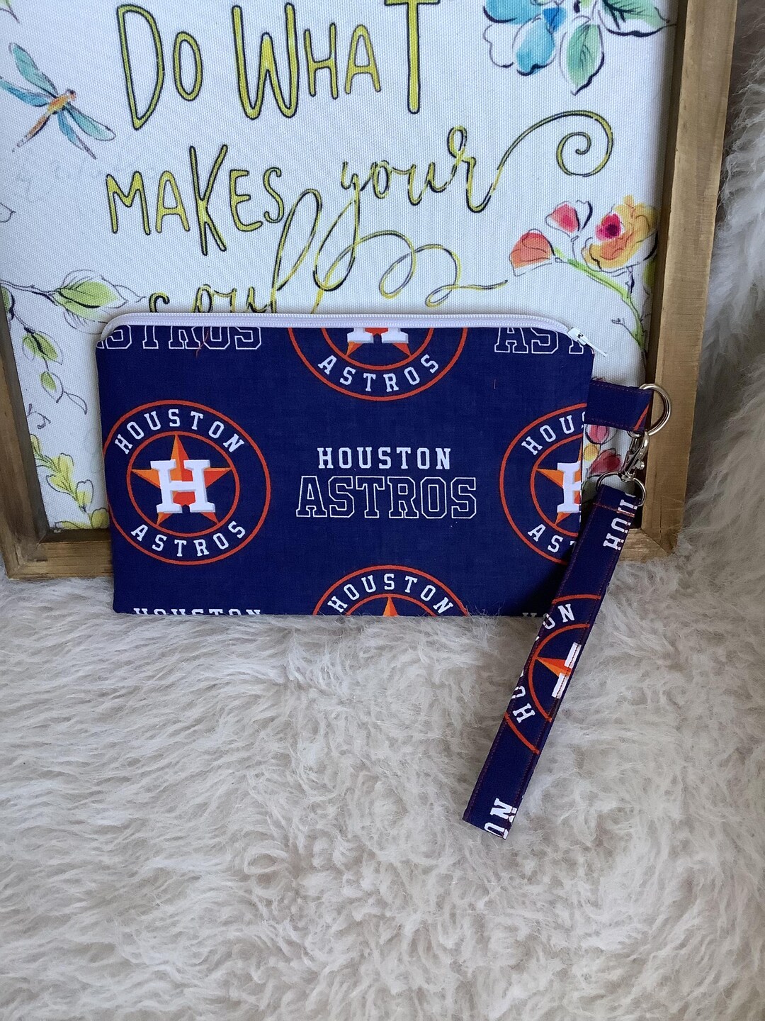 Houston Astros Wristlet, Makeup Pouch, Wallet, Purse, Spring Clutch ...