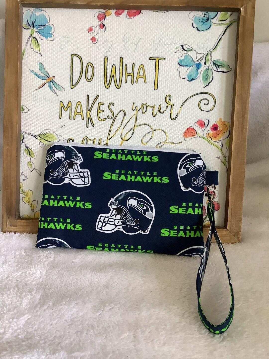 Seattle Seahawks Wristlet, Makeup Pouch, Wallet, Purse, Sports Clutch ...
