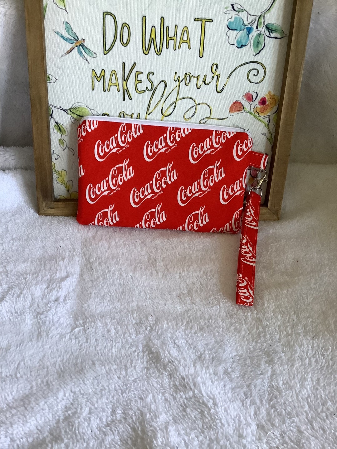 Coca-cola Wristlet Makeup Pouch Cosmetic Bag Purse - Etsy