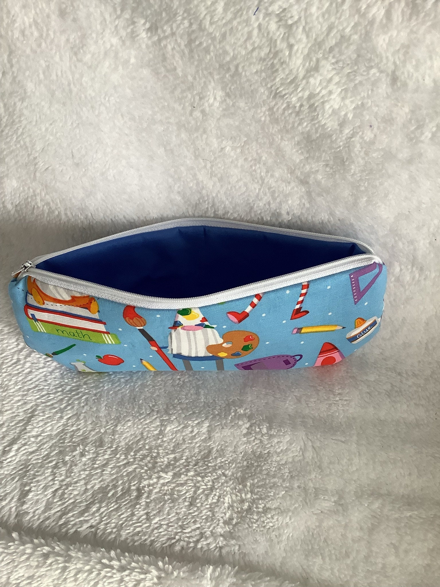 Back to School, Slim Pencil Pouch, Accessory Pouch, Fabric Pencil Case ...