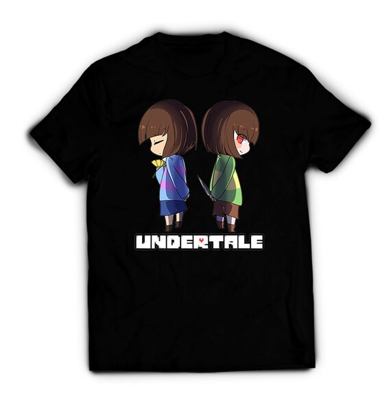 Undertale shirt Undertale Chara Frisk t-shirt Black t-shirt | Etsy