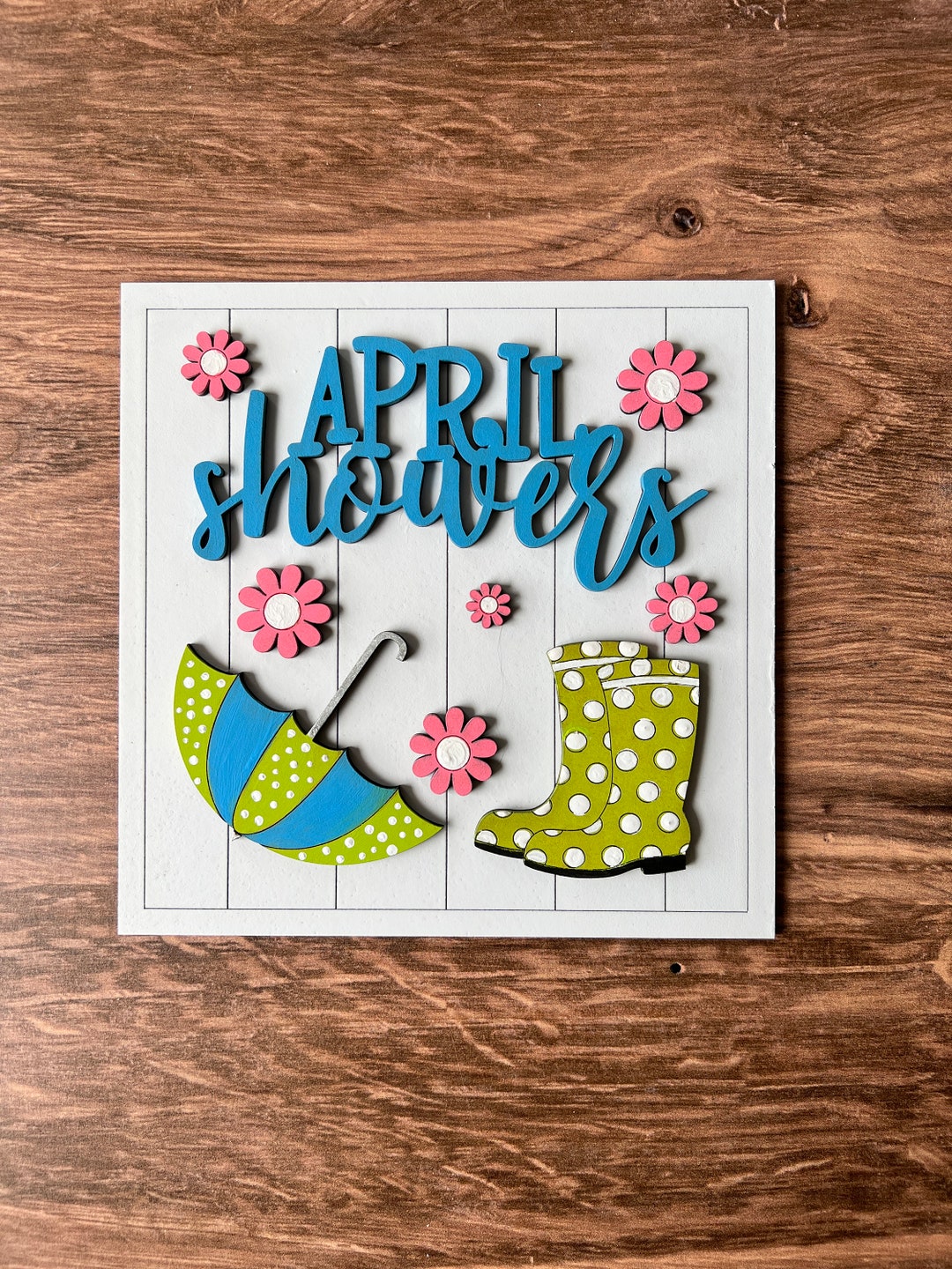 Table Top Add on Sign - April Showers - Etsy