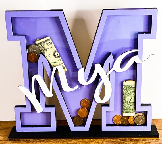 Personalized Letter Bank | Etsy