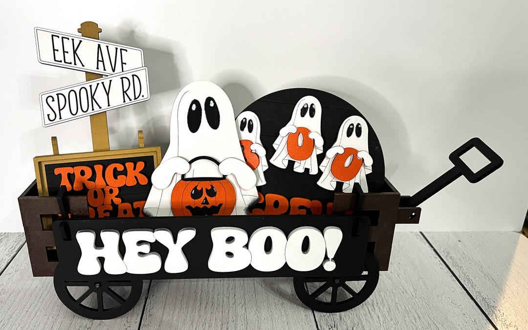 Interchangeable Wagon Shelf Sitter - Hey Boo! - Etsy