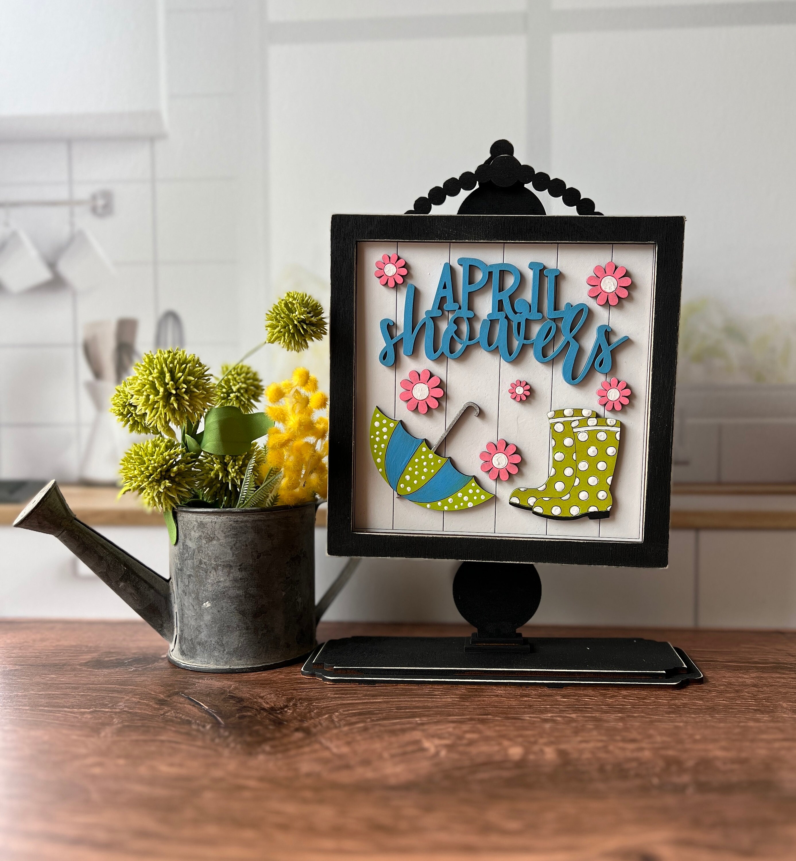 Table Top Add on Sign - April Showers - Etsy