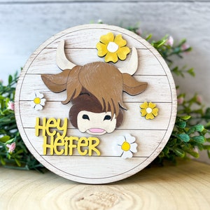 Table Top Add on Sign - Hey Heifer - Etsy