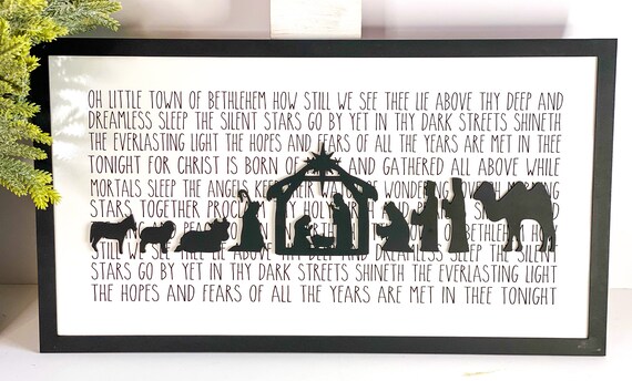 Oh Little Town of Bethlehem Sign - Etsy