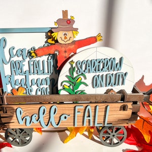 Interchangeable Wagon Shelf Sitter - Hello Fall - Etsy