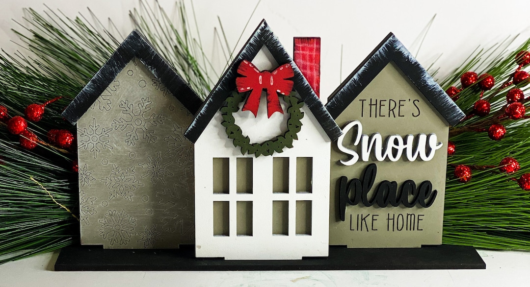 Wooden House Centerpieces - Etsy
