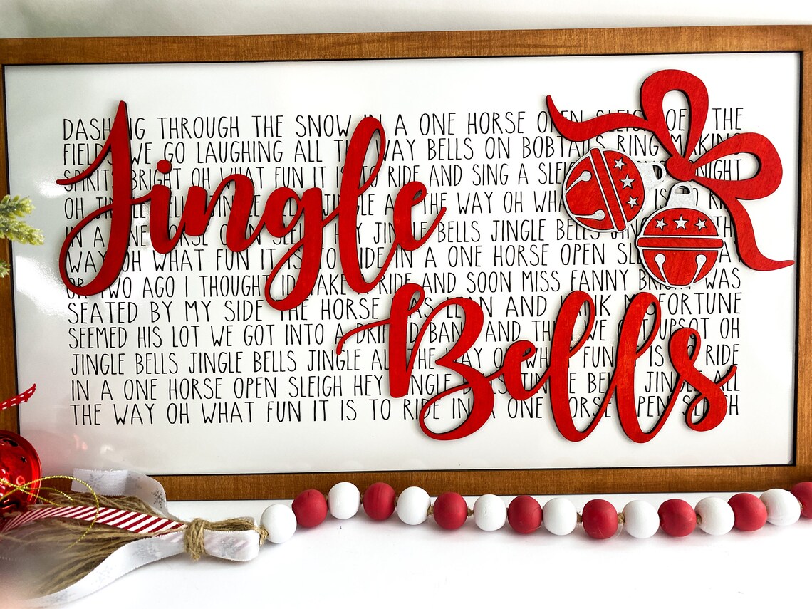 Jingle Bells Sign - Etsy